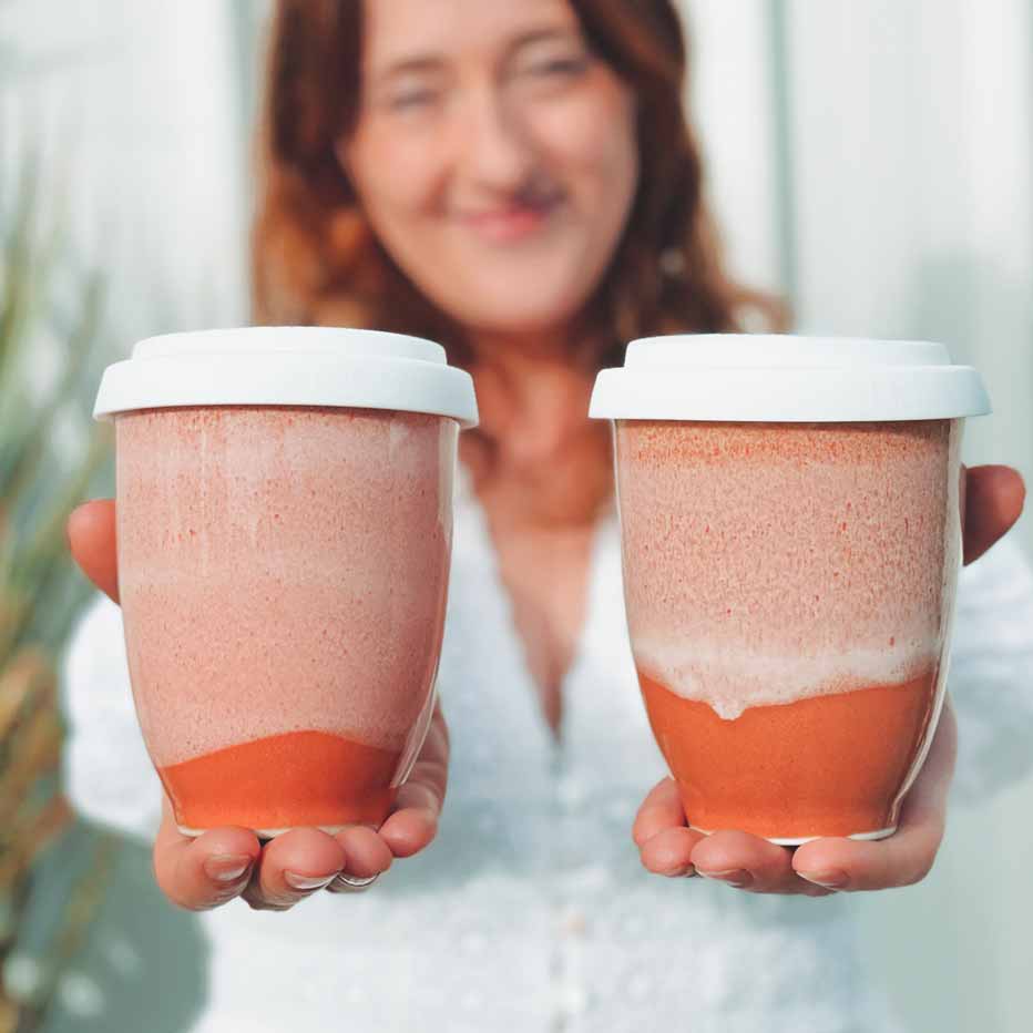 Handmade Ceramic Keep Cups | Many Glazes | Pottery For The Planet